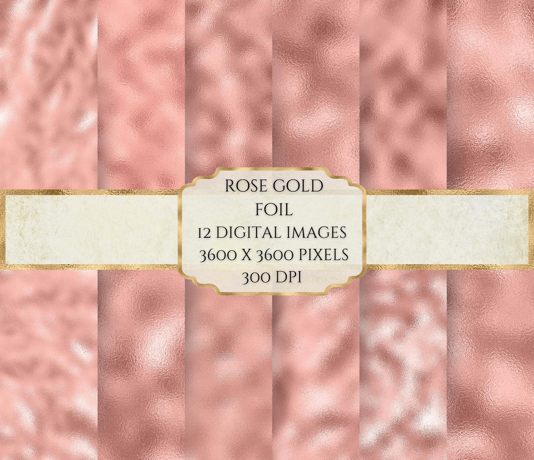 Rose Gold Foil Digital Paper, Metallic Texture, Foil Texture Paper ...