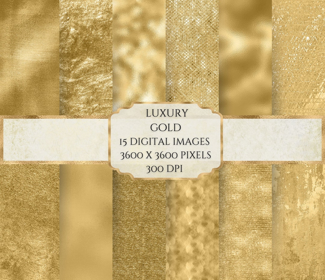 Gold Digital Paper, Metallic Texture, Foil Texture Paper, Printable ...
