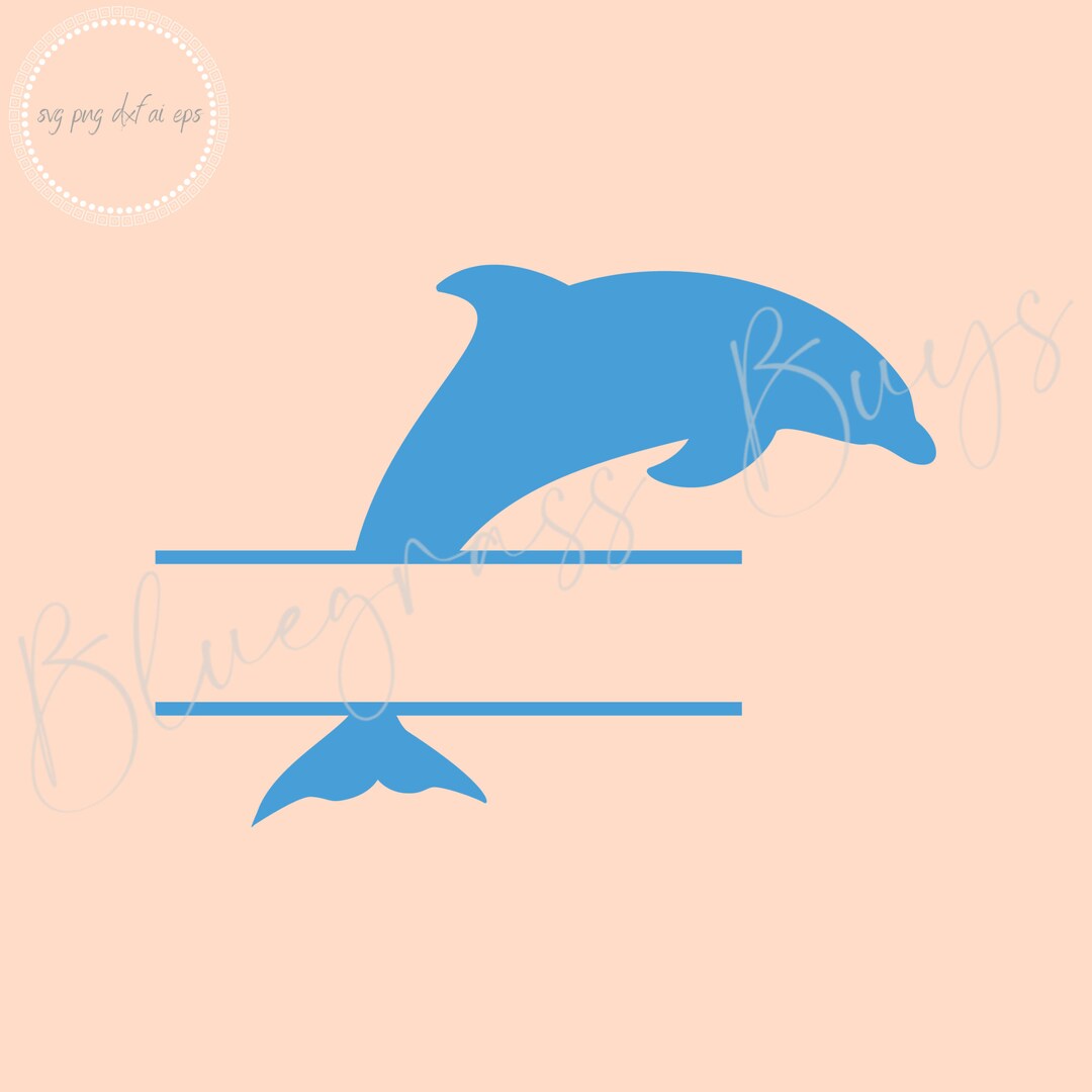 Dolphin SVG, Dolphin Name Frame, Monogram SVG, Digital Download, Cricut ...