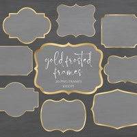 100 Luxury Gold Birthday Frame Designs – 5x7 PNG Digital Download Set ...