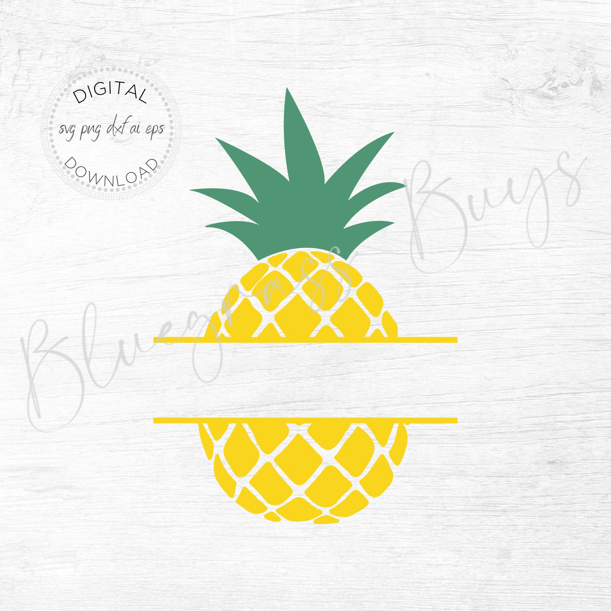 Pineapple SVG Monogram Frame SVG Pineapple Clipart | Etsy