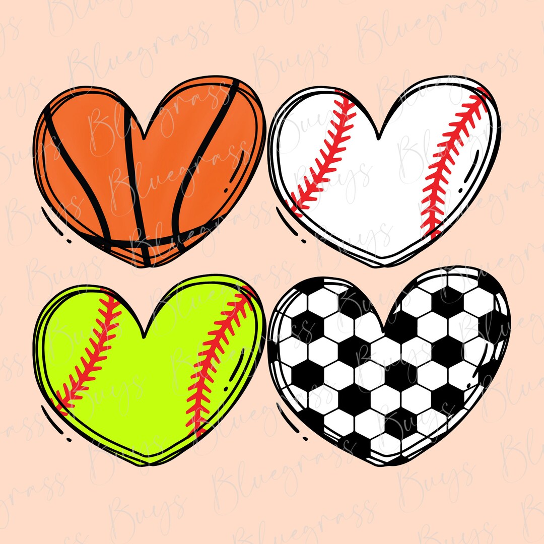 Sports Heart PNG, Basketball Clipart, Baseball Png, Soccer Clipart ...