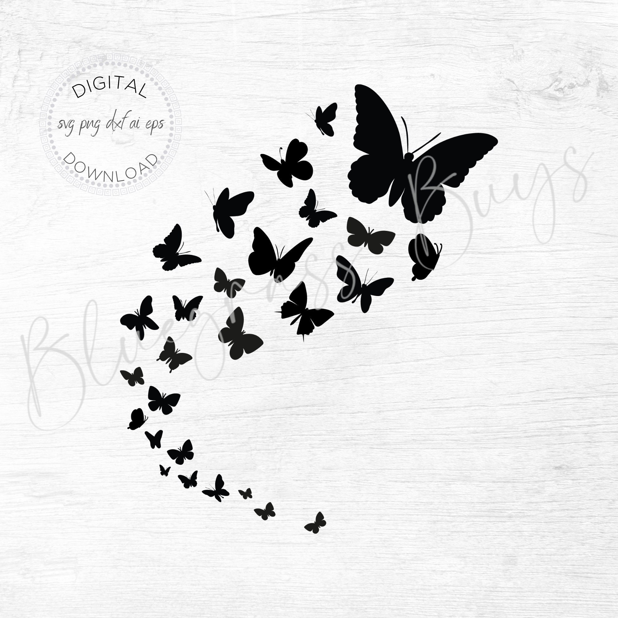 Flying Butterflies SVG Butterfly Silhouette Butterfly Cut - Etsy