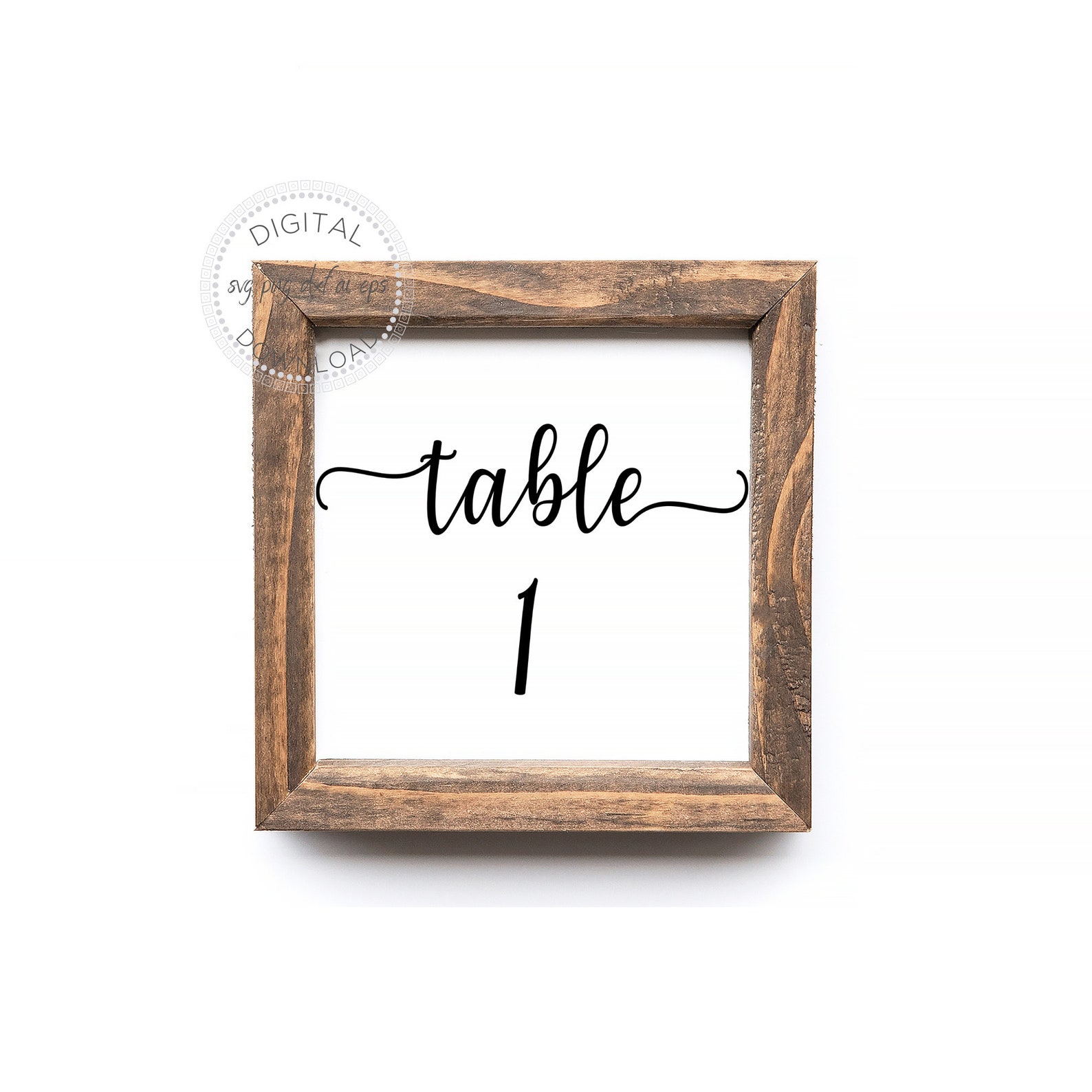 Table Numbers SVG Wedding Table Numbers Wedding Sign SVG - Etsy