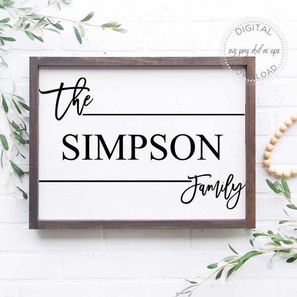 Last Name Svg - Etsy