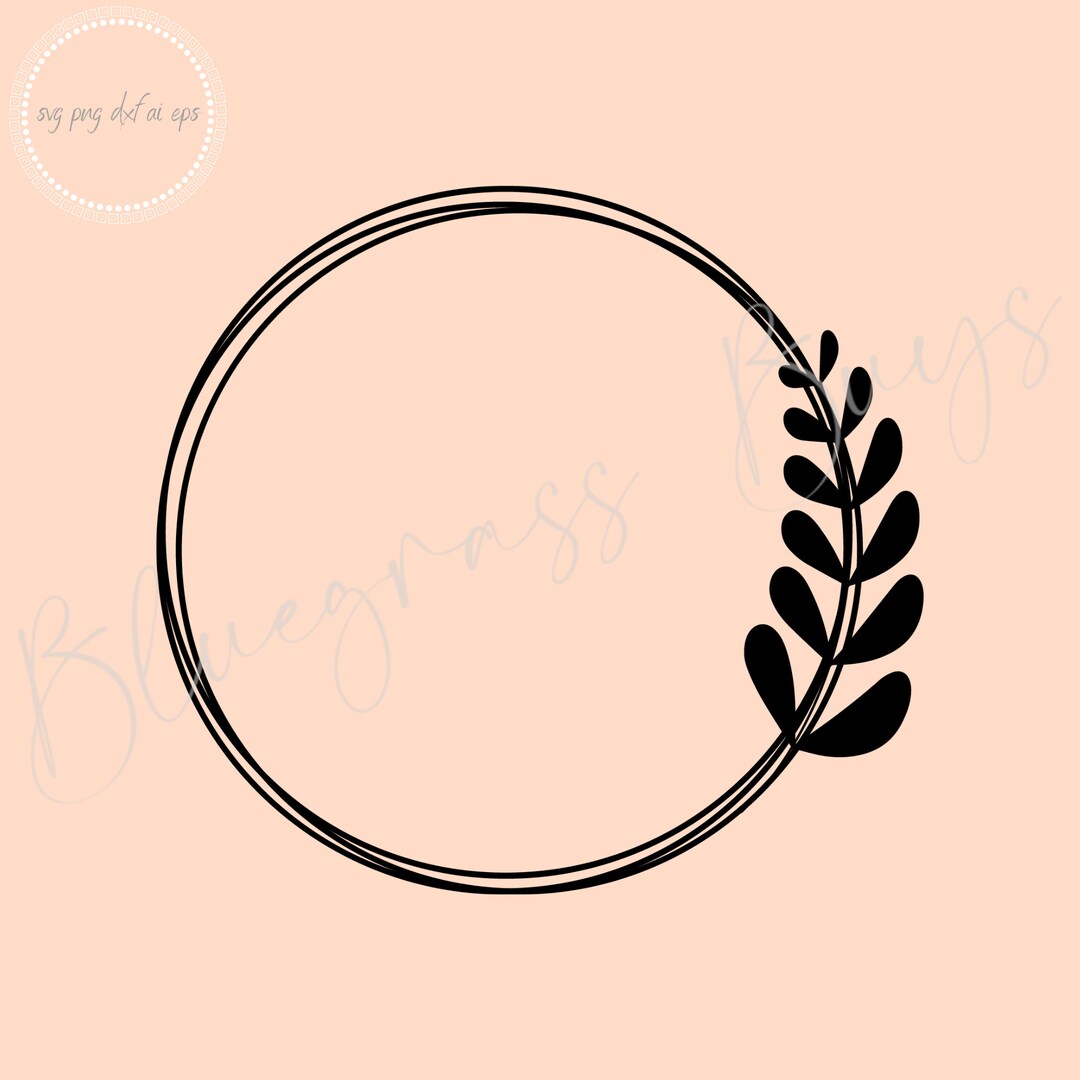 Leaf Frame SVG, Greenery Leaf Frame Png, Geometric Frame SVG, Frame ...