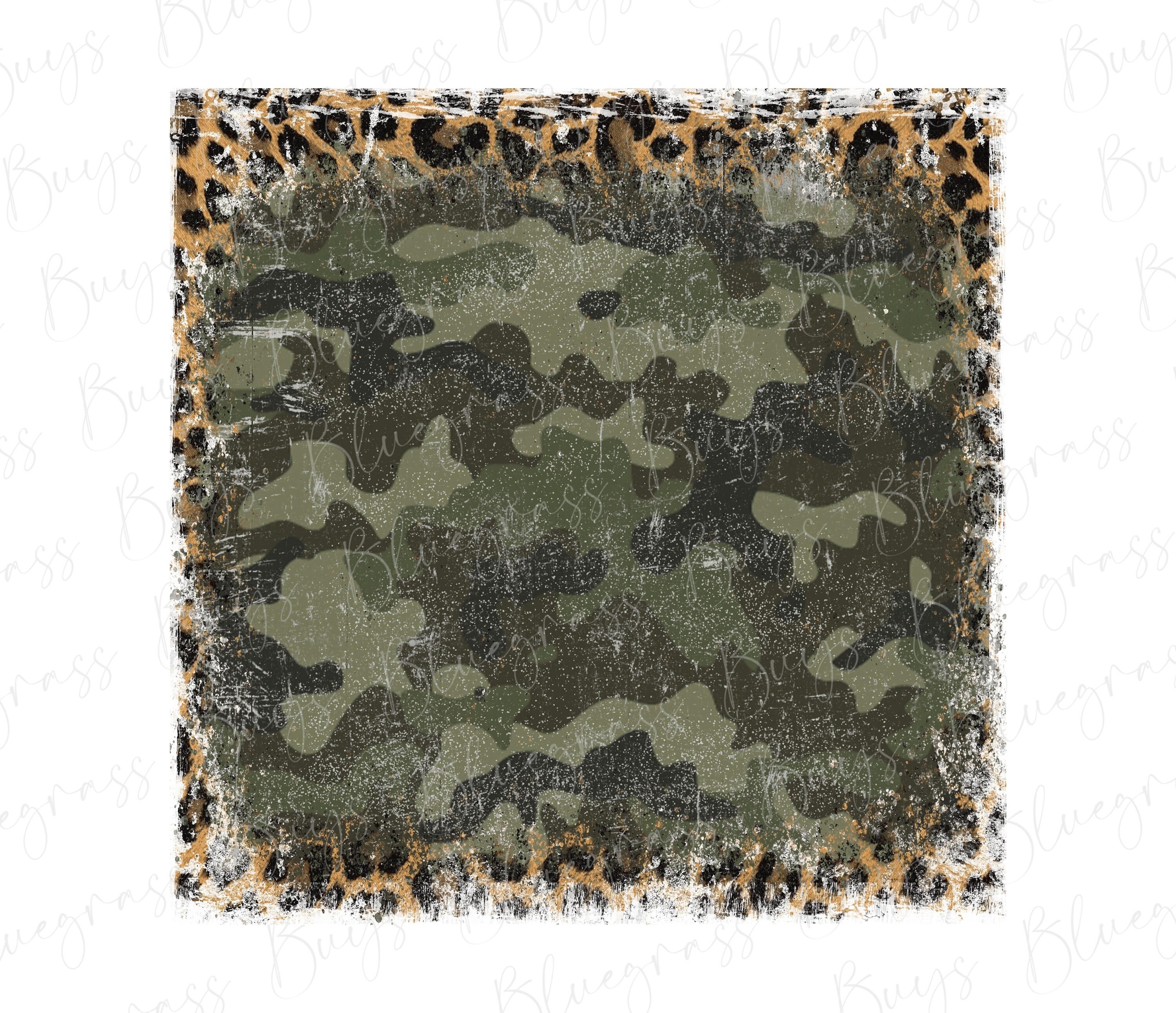 Leopard Camouflage Background PNG Distressed Camo Grunge - Etsy