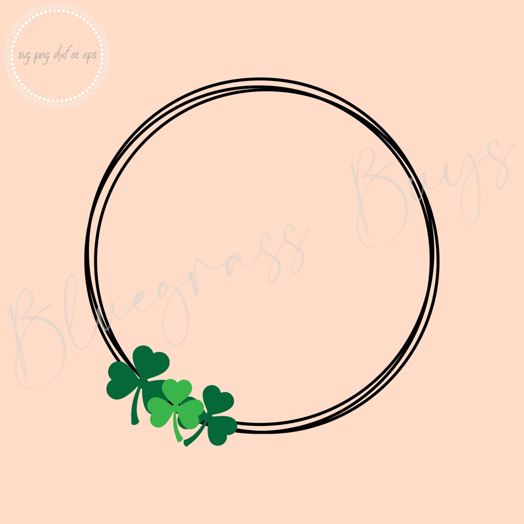 Shamrock Frame SVG, St. Patrick's Day Frame Png, Geometric Frame, Frame ...