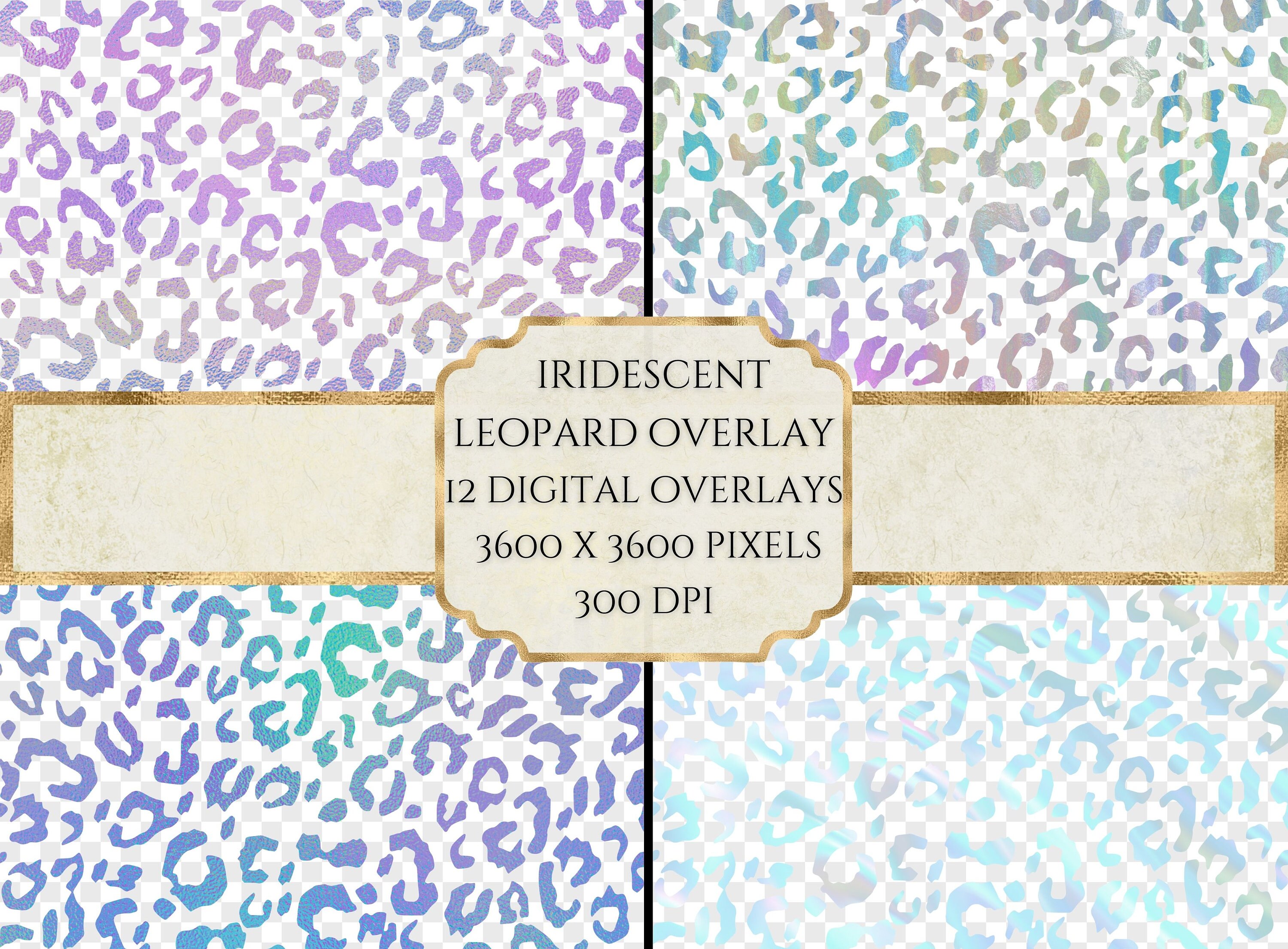 Iridescent Leopard Print Overlay Animal Print Overlay - Etsy