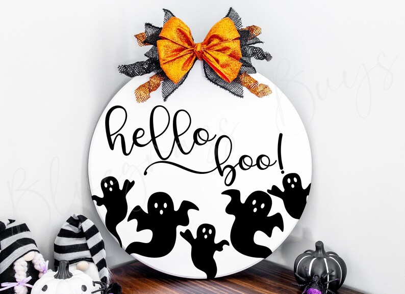 Hello Boo SVG Halloween Clipart Ghost SVG Digital - Etsy