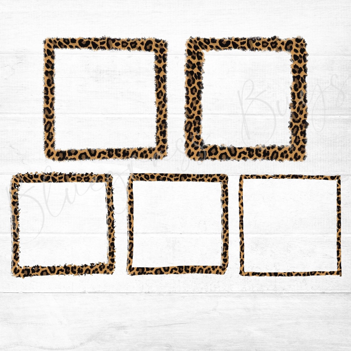 Distressed Leopard Frames PNG Grunge Leopard Background | Etsy