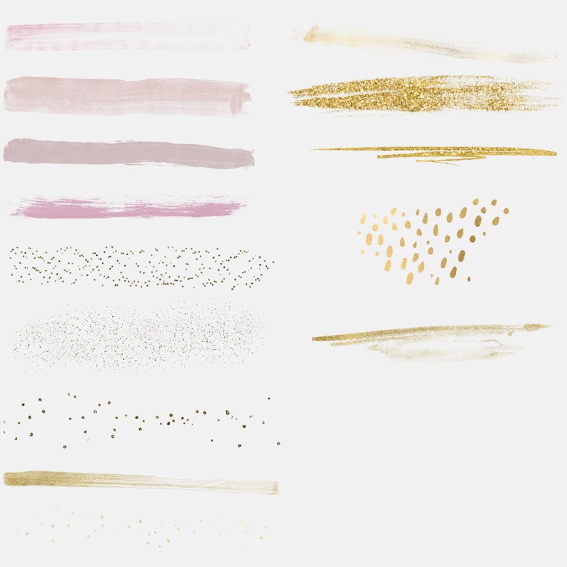 Blush Watercolor Brush Strokes Watercolor Clipart Paint | Etsy