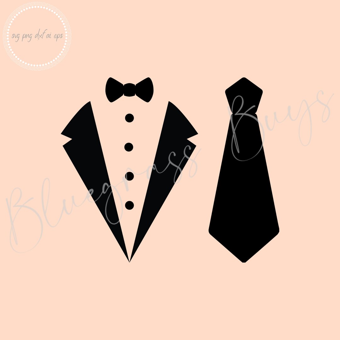 Tuxedo SVG, Necktie SVG, Tuxedo Bow Tie Clipart, Digital Download ...