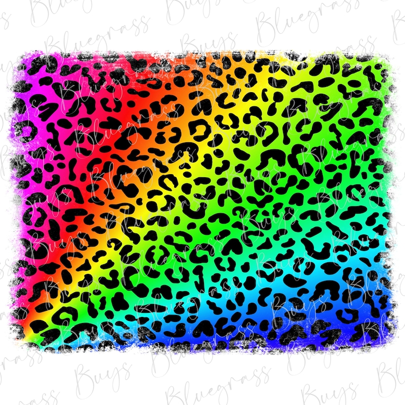 Rainbow Leopard - Etsy