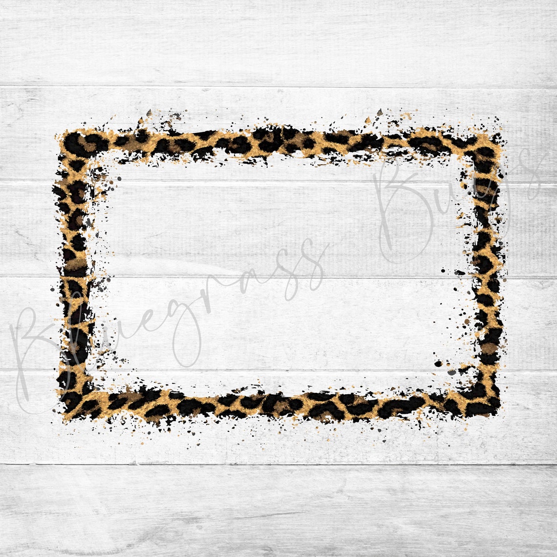 Distressed Leopard Paint Frame PNG Leopard Paint Splatter - Etsy