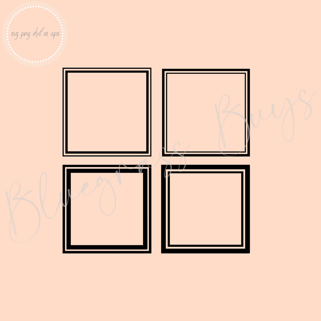 Square Frame SVG Basic Shape Frame Square Monogram SVG - Etsy