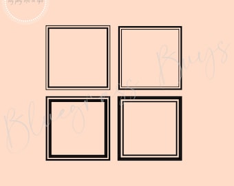 SVG Files Monogram SVG Square SVG Svg Cut Files Rectangle - Etsy