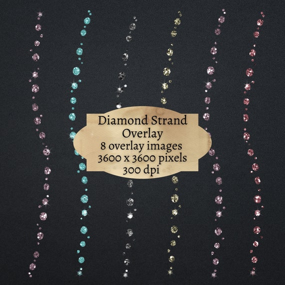 Diamond Strand Overlay Sparkle Overlay PNG Jewel Confetti - Etsy