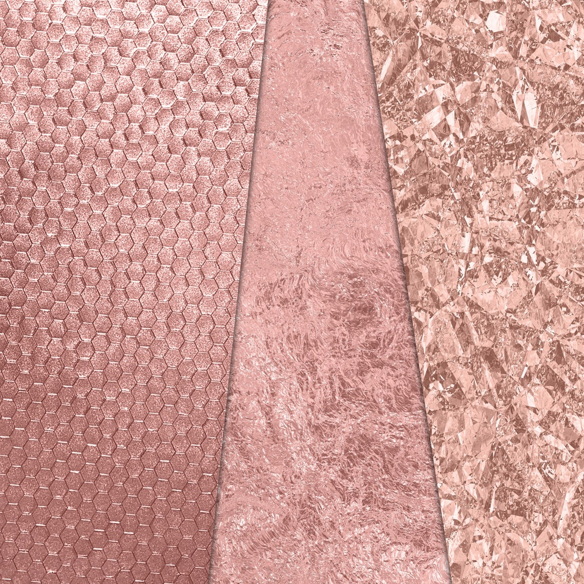 Rose Gold Digital Paper Metallic Texture Glitter Texture - Etsy