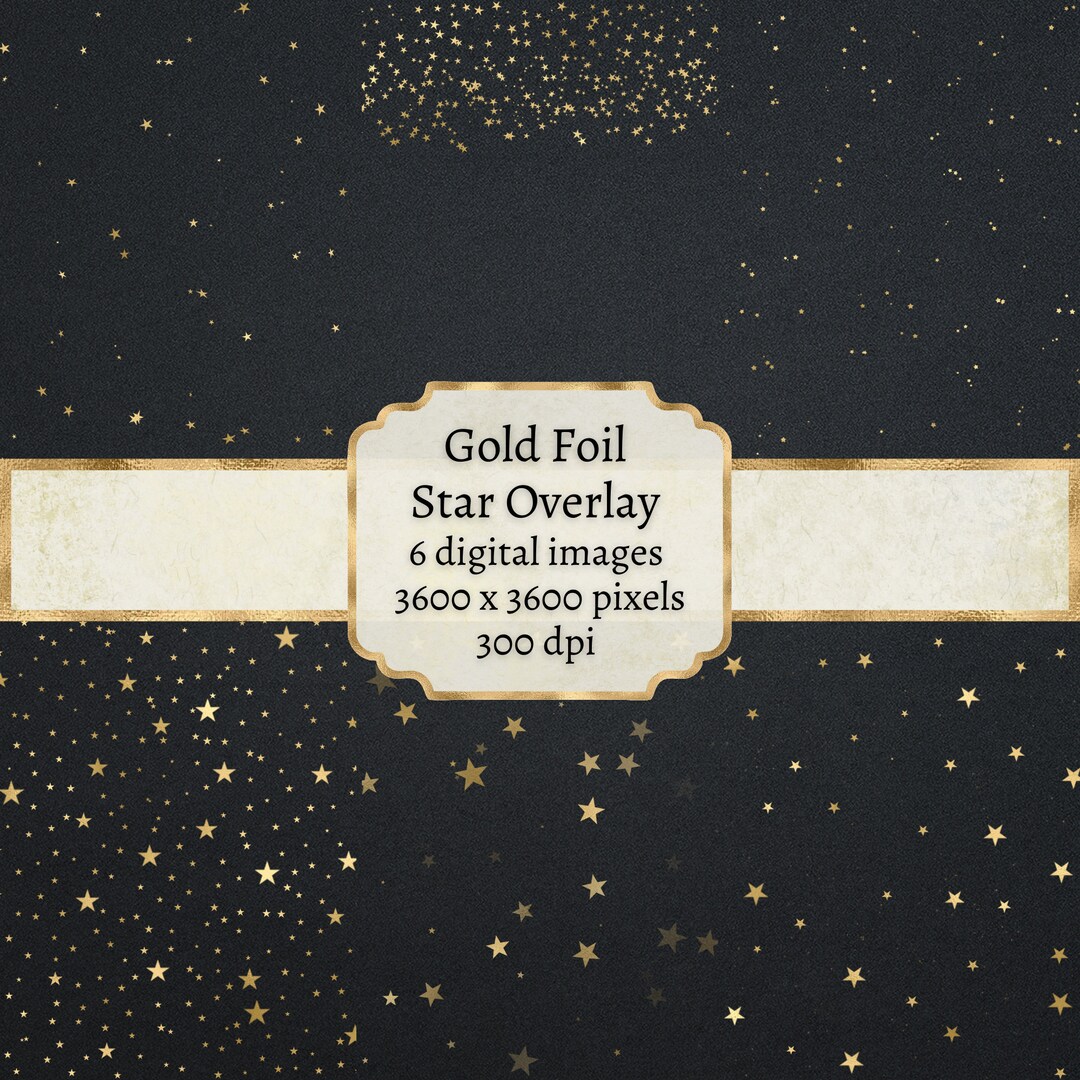 Gold Star Overlay, Stardust Overlay PNG, Star Glitter Clipart Overlay ...