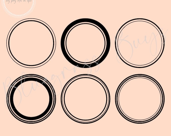 Circle Frame SVG, Frame SVG for Commercial Use, Cut File, Monogram Png ...
