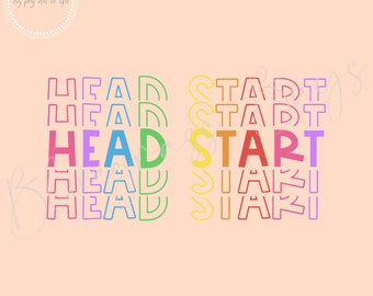 Head Start SVG - Teacher Rainbow SVG - Back to School SVG - Digital ...