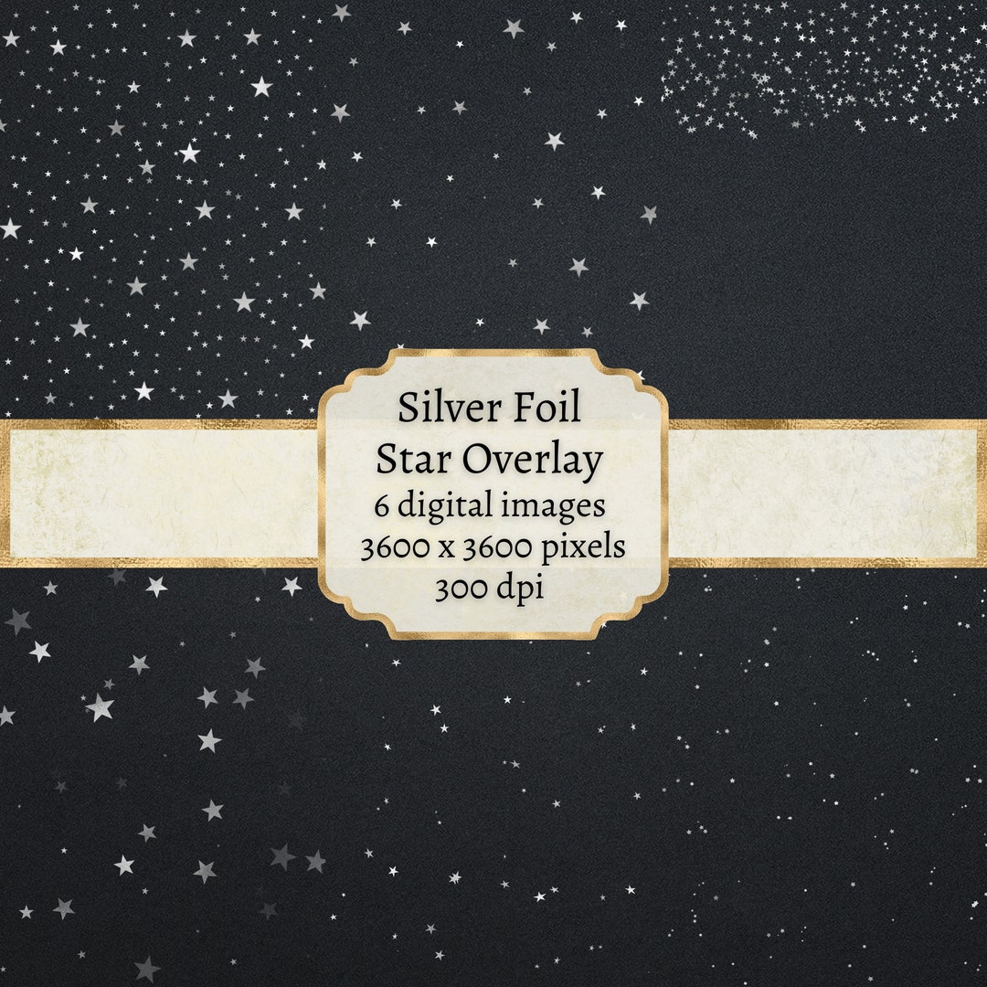 Silver Star Overlay, Stardust Overlay PNG, Star Glitter Clipart Overlay ...