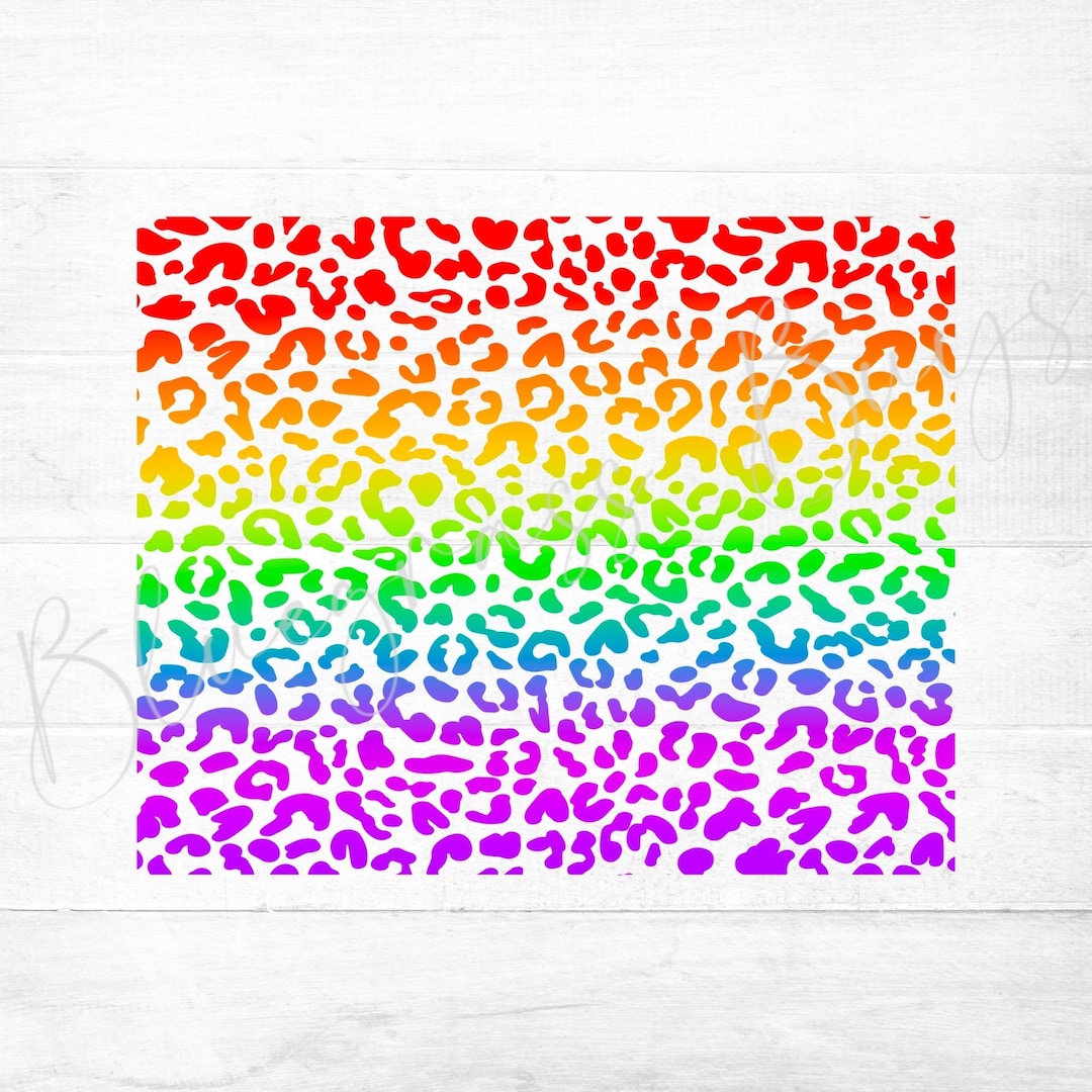 Rainbow Leopard Print Overlay, Animal Print Overlay, Leopard Print PNG ...