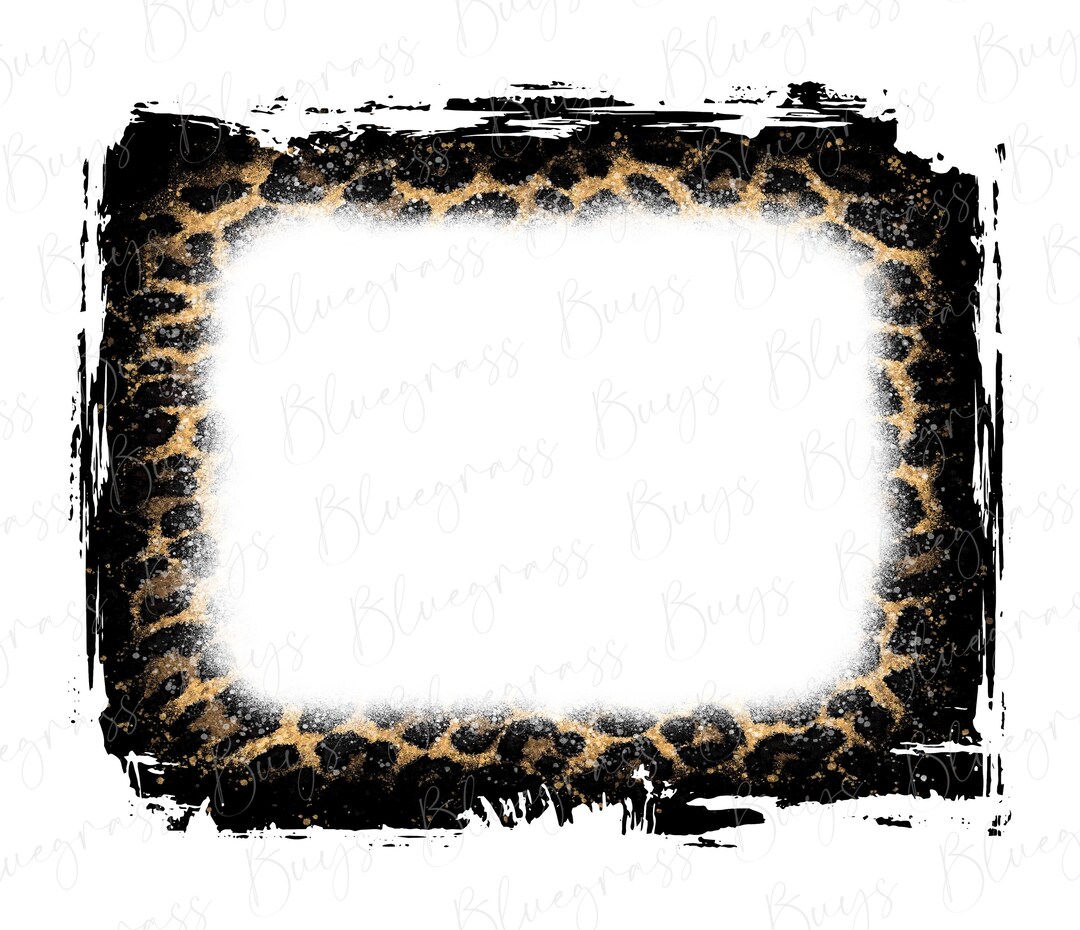 Cheetah Frame With Bleach Effect PNG, Cheetah Background Sublimation ...