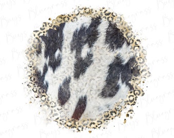 Distressed Cowhide Background PNG Grunge Cow Print | Etsy