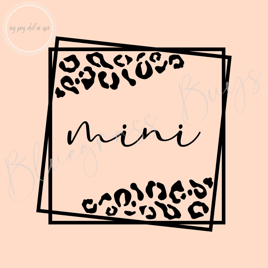 Leopard Mini SVG, Mama Mini Square SVG, Mini Box Cut File, Digital ...