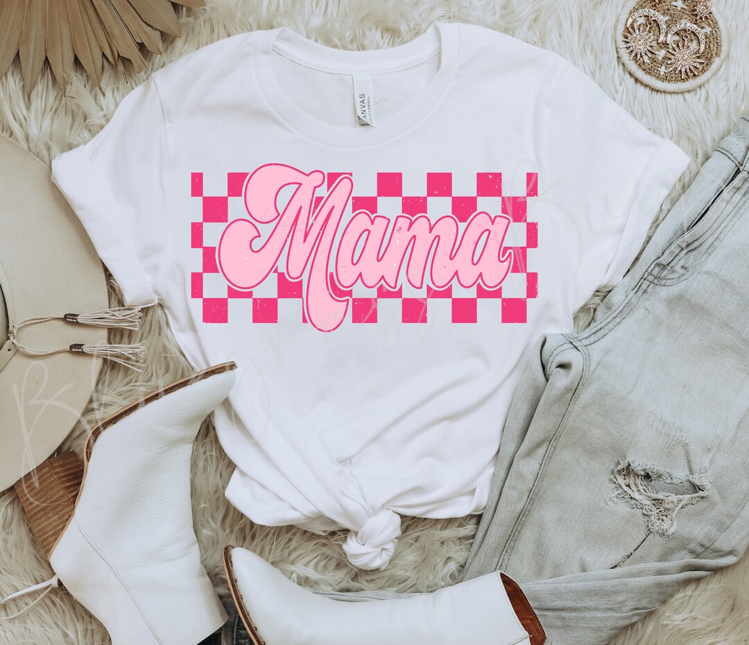 Retro Checkered Mama PNG, Mama Checkered, Mama Shirt Design, Retro Mama ...