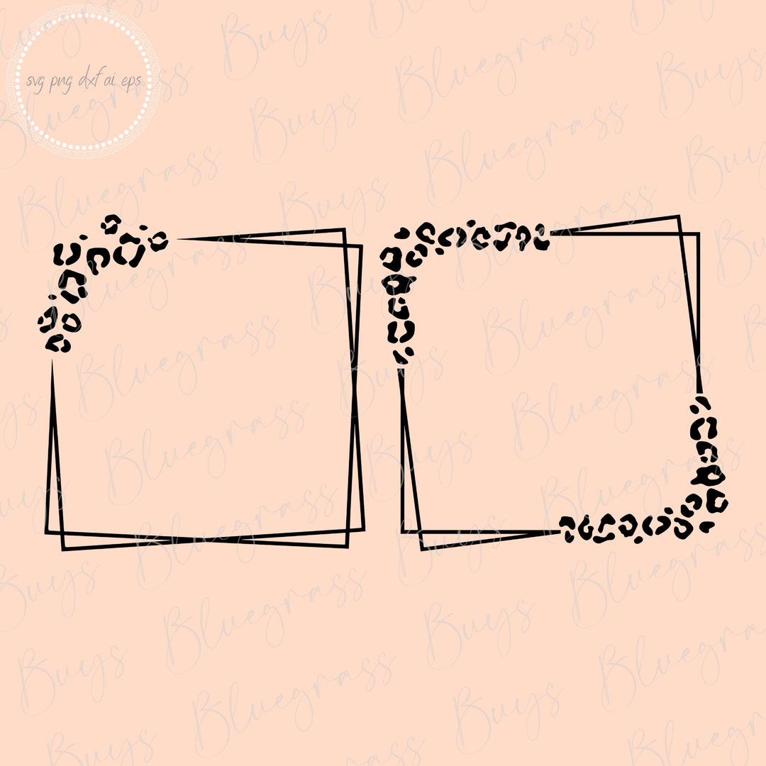 Leopard Frames SVG, Square Frame Png, Leopard Border Frame Cut File ...