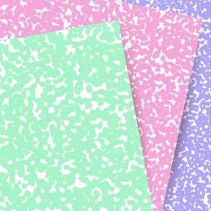 Pastel Composition Notebook Digital Paper, School Notebook Wallpaper ...