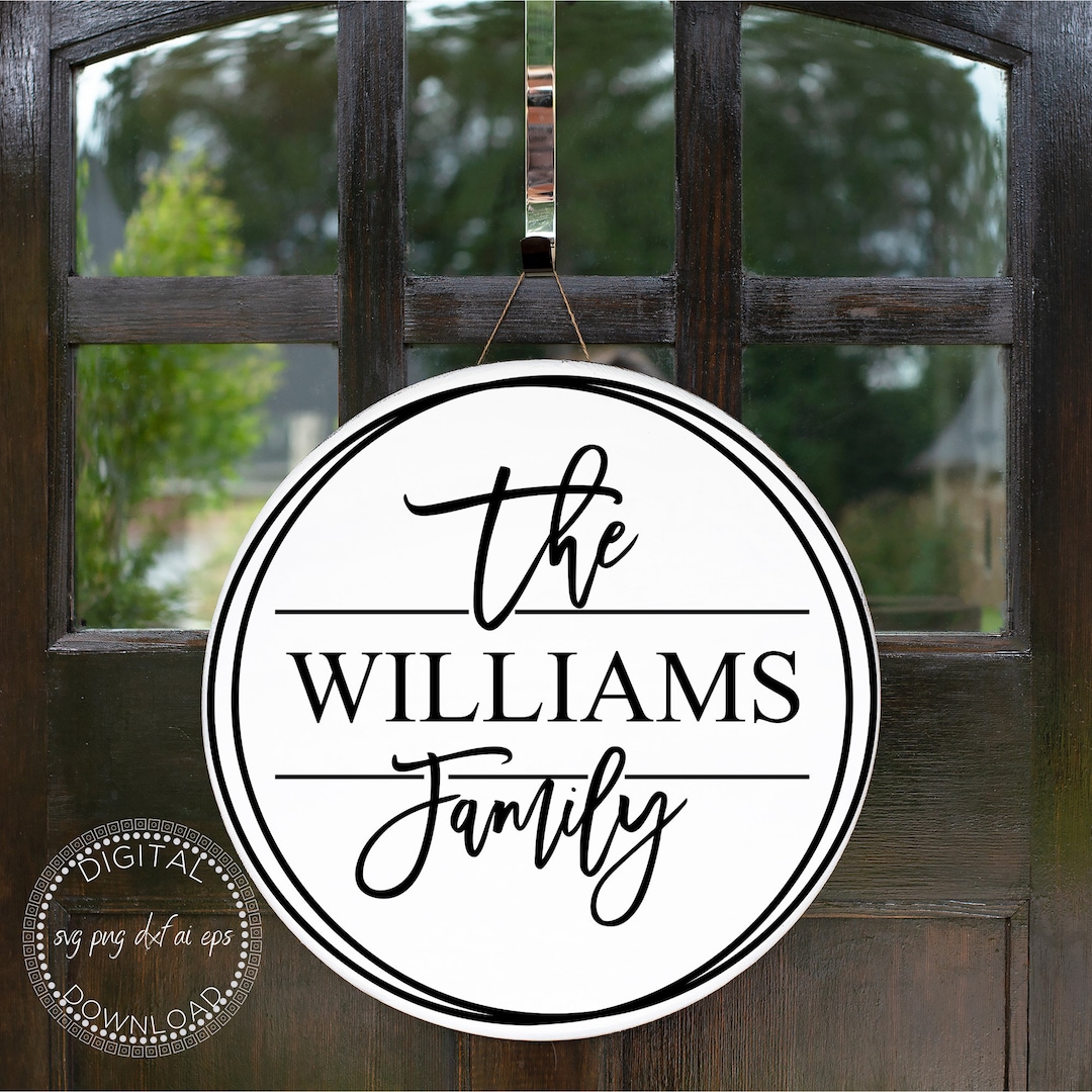 Family Last Name SVG, Family Name Sign, Farmhouse Style Sign SVG, Cut ...