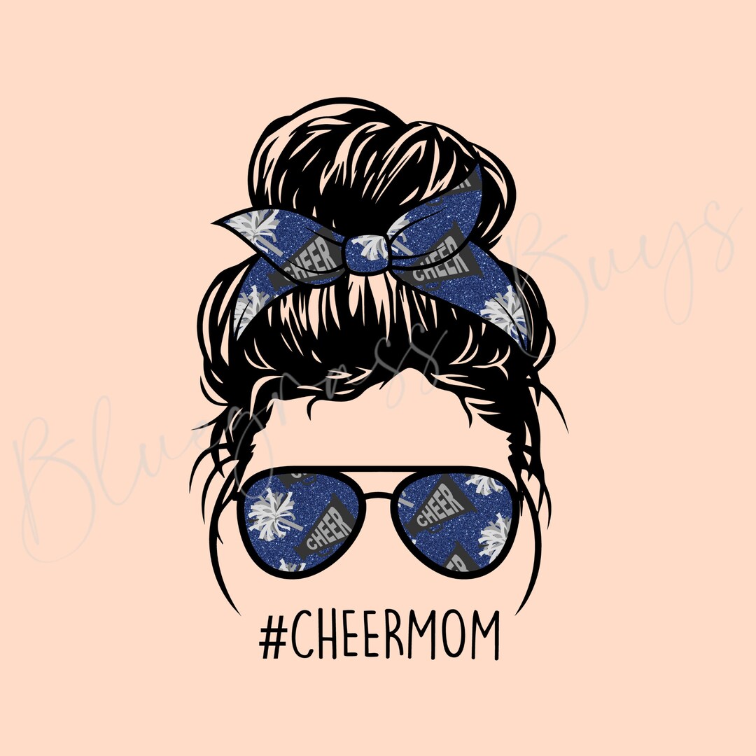 Cheer Mom Life PNG Blue Glitter Cheerleading Mom Life PNG - Etsy