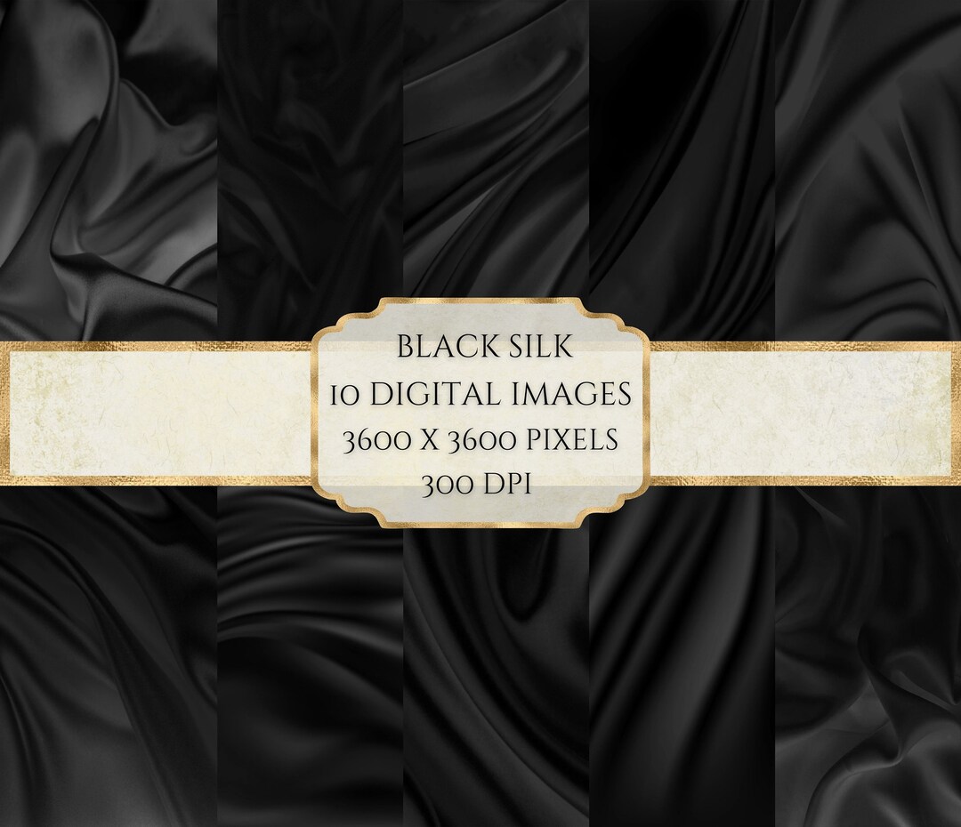 Black Silk Digital Paper, Silk Texture, Satin Digital Paper, Printable ...