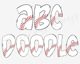 Baseball Alphabet Letters PNG Bundle, Alphabet Clipart, Baseball Hand ...