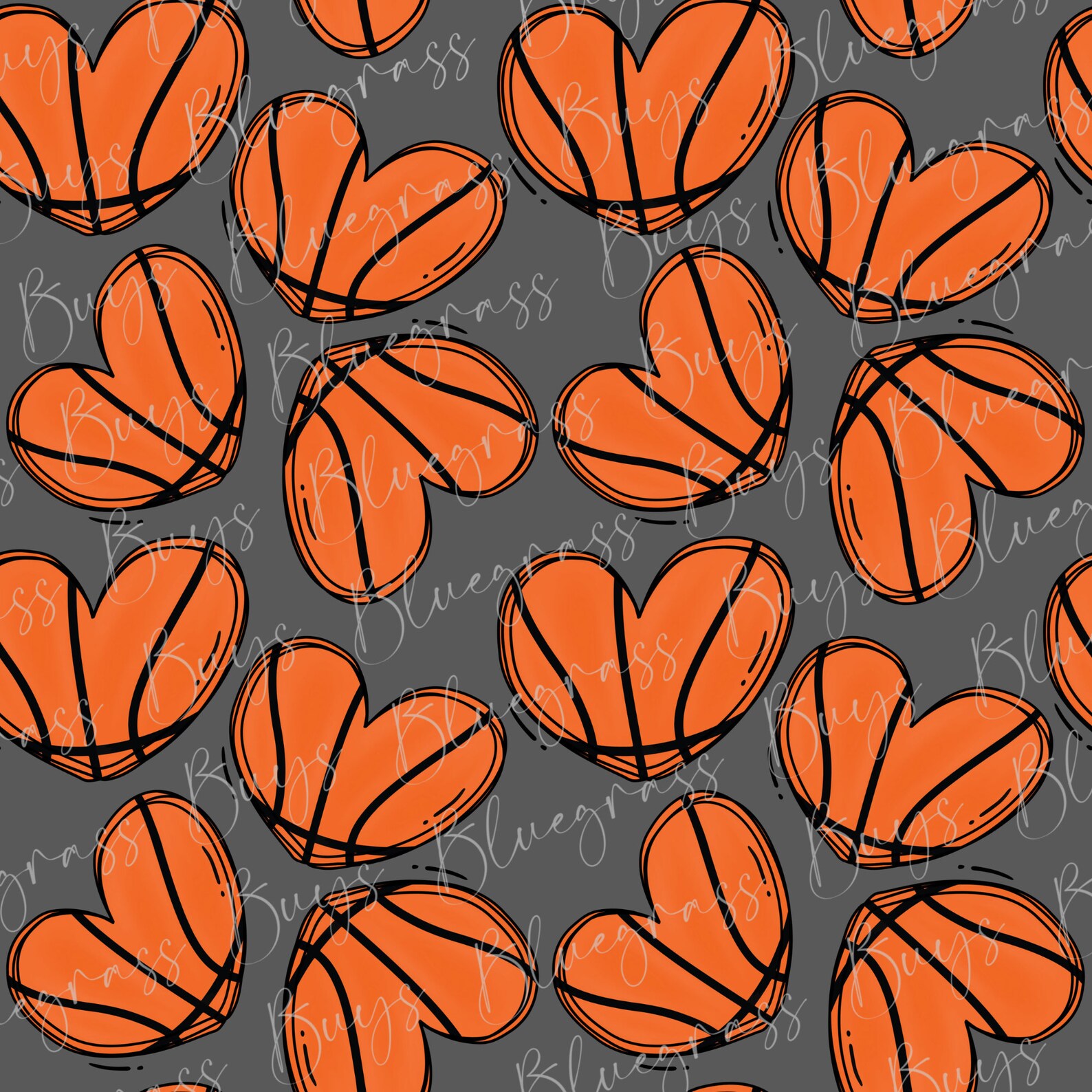 Basketball Seamless Pattern, Basketball Hearts Repeating Pattern, Sports Pattern - Etsy