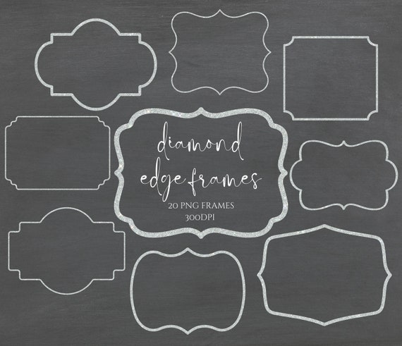 Diamond Frames Frame Clipart Vintage Border Frames PNG | Etsy