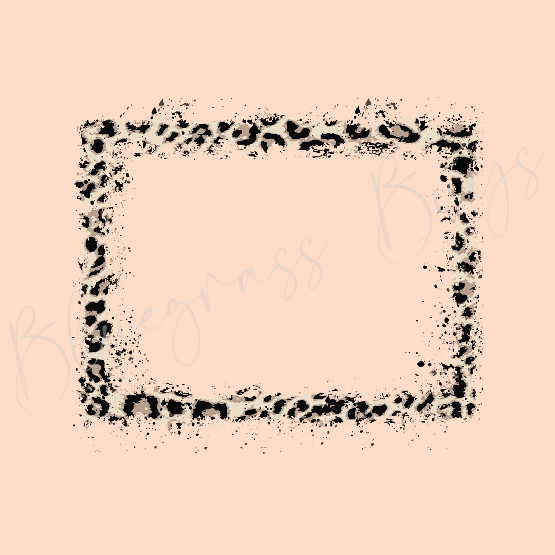 Distressed Leopard Paint Frame PNG, Leopard Paint Splatter Sublimation ...