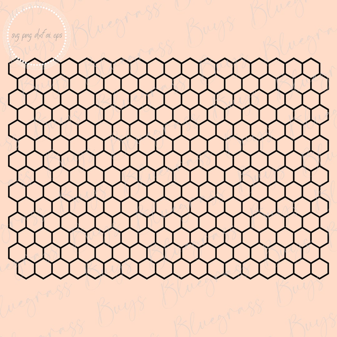 Honeycomb Pattern SVG Files | Seamless Hexagon Pattern Cut Files ...