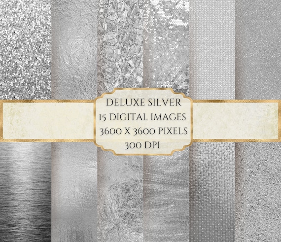 Silver Digital Paper Metallic Texture Glitter Texture - Etsy