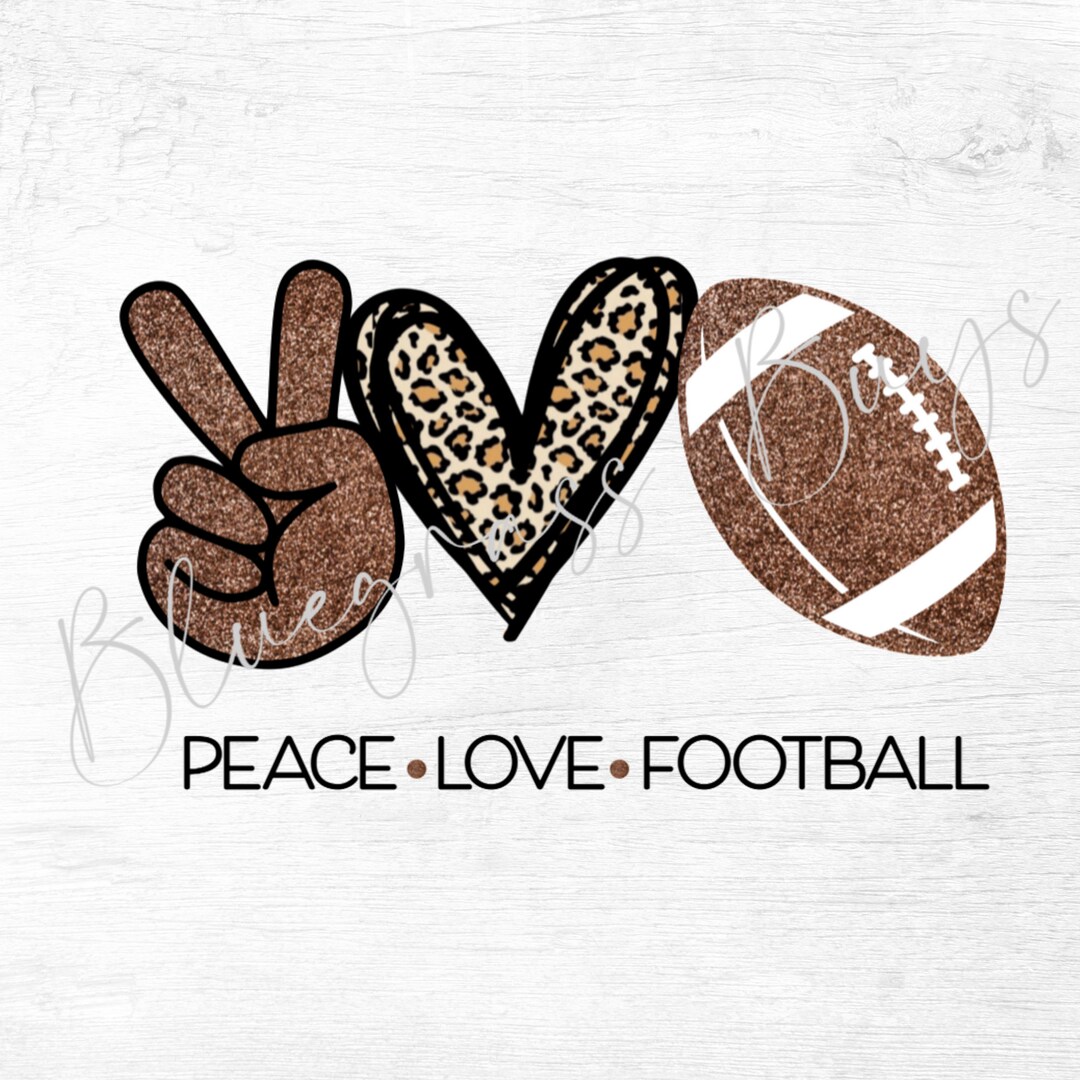 Peace Love Football PNG Digital Print Peace Sign - Etsy