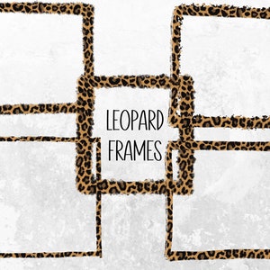 Distressed Leopard Frames PNG, Grunge Leopard Background Frame ...