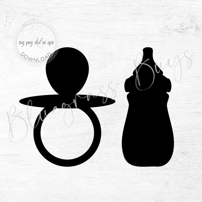 Baby Bottle SVG Baby Pacifier SVG Newborn Clipart - Etsy