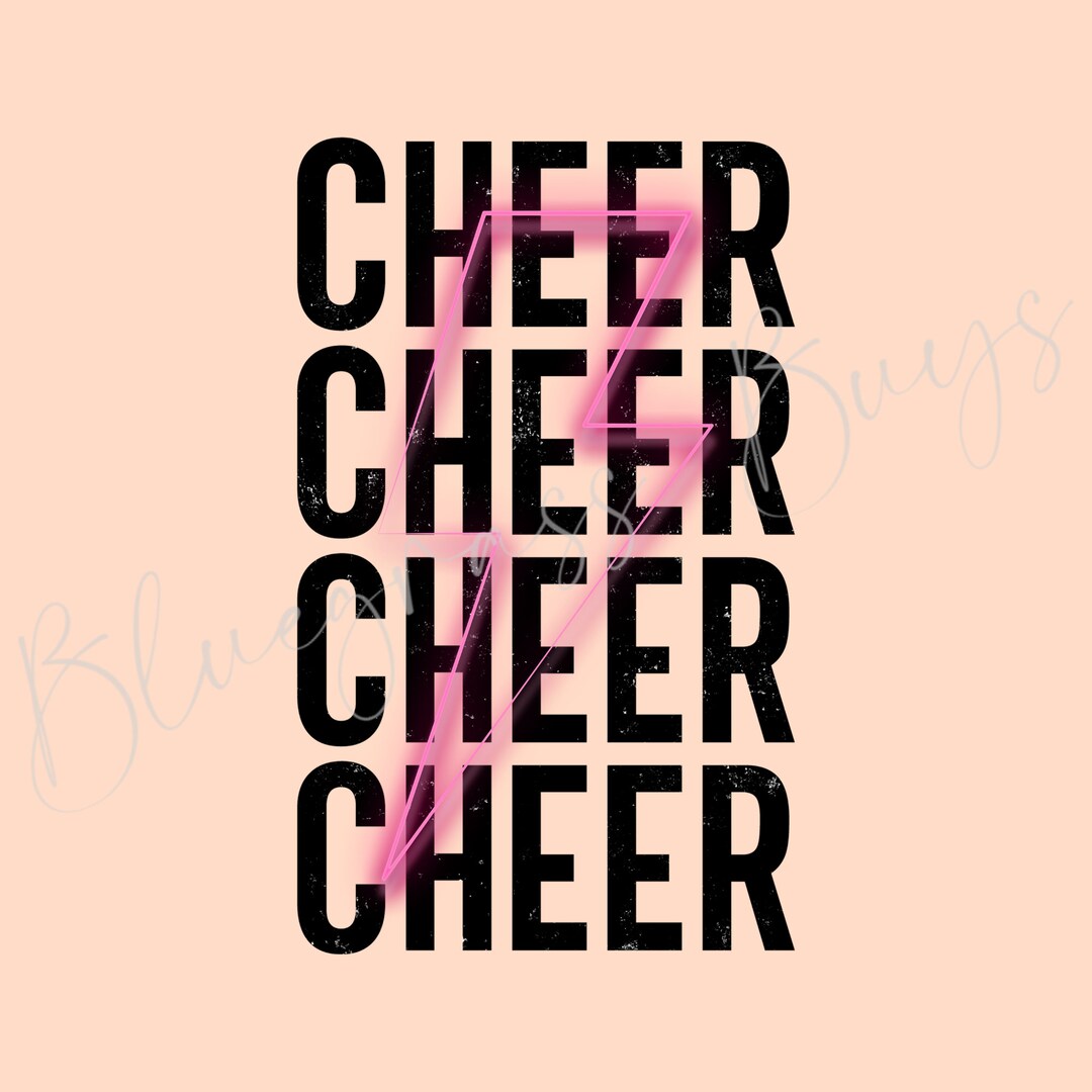 Cheer Neon Lightning Bolt PNG - Cheer Mama Lightning Bolt Sublimation ...