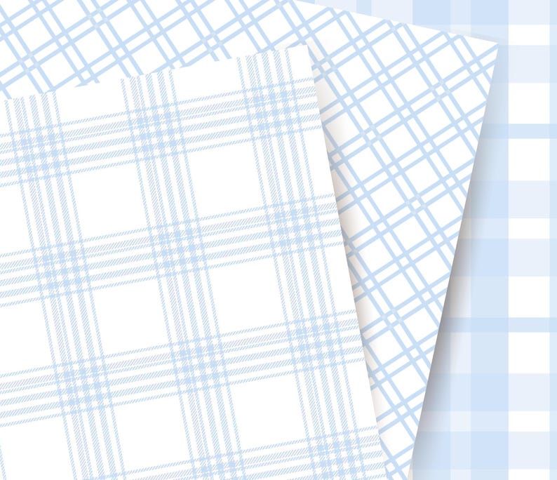 Blue Plaid Seamless Pattern, Light Blue Digital Paper, Gingham Plaid ...
