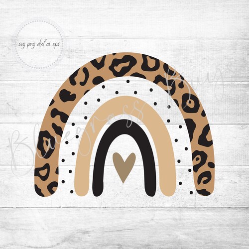 Leopard Rainbow SVG Cut File for Cricut Rainbow With Leopard - Etsy