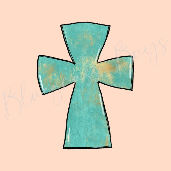 Hand Drawn Cross - Etsy